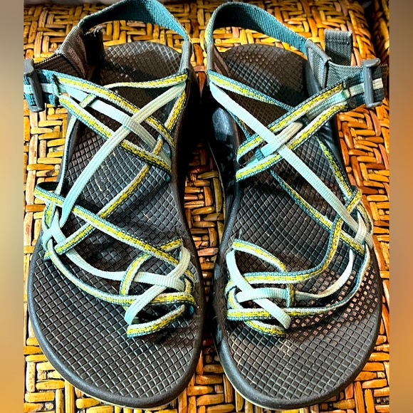Chaco | Shoes | Chaco Crisscross Sandals Green Colors Womens 9 | Poshmark